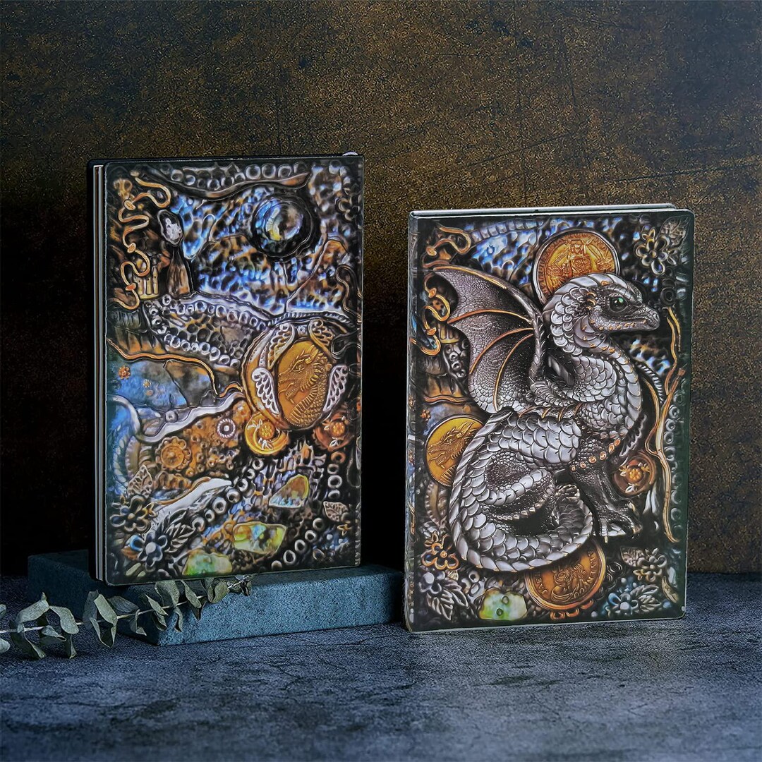 3D Embossed Dragon Journal Notepad - Etsy