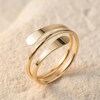 14k Solid Gold Dome Ring, Real Gold Unique Design Round Ring, Handmade ...
