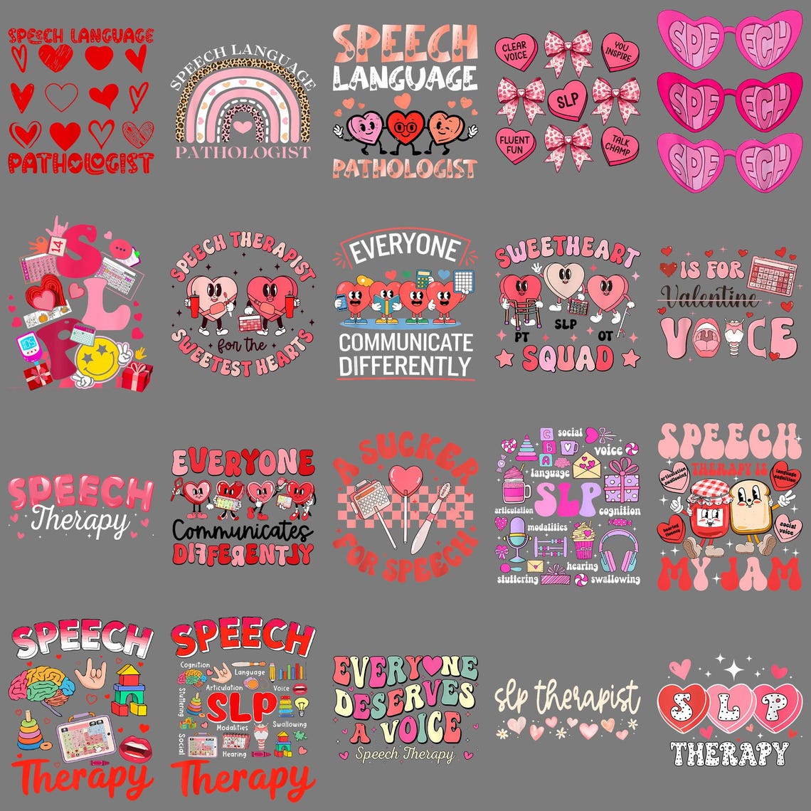 Valentines Day SLP Speech PNG – Cute Speech Pathologist Love Clipart ...