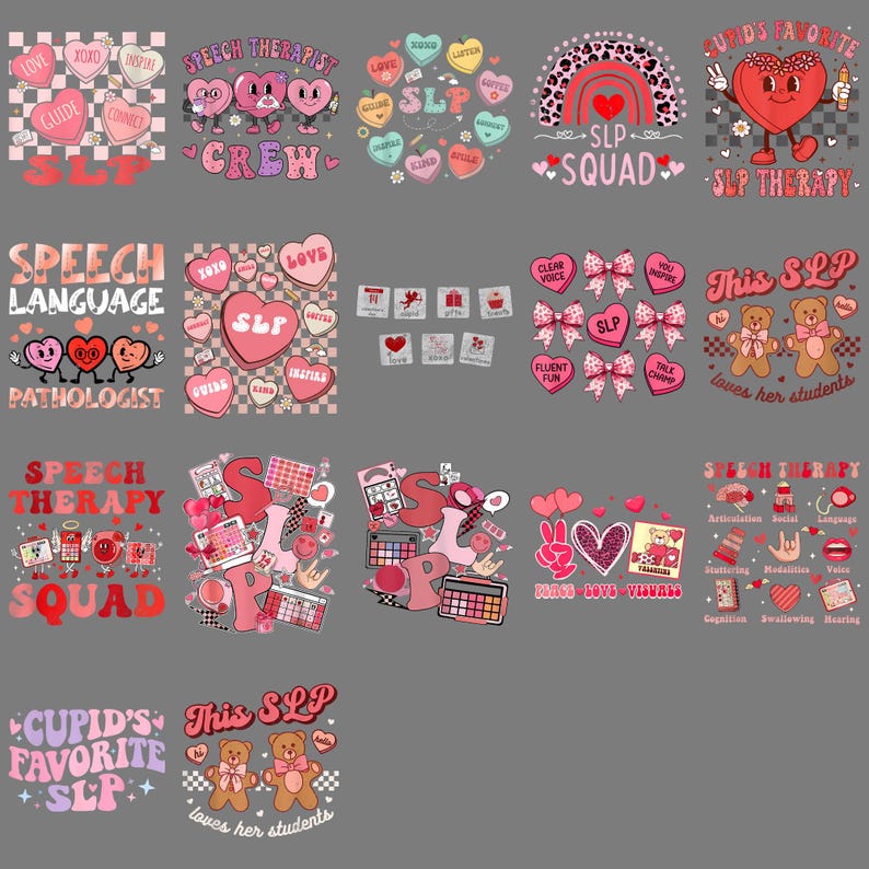 Valentines Day SLP Speech PNG – Cute Speech Pathologist Love Clipart ...