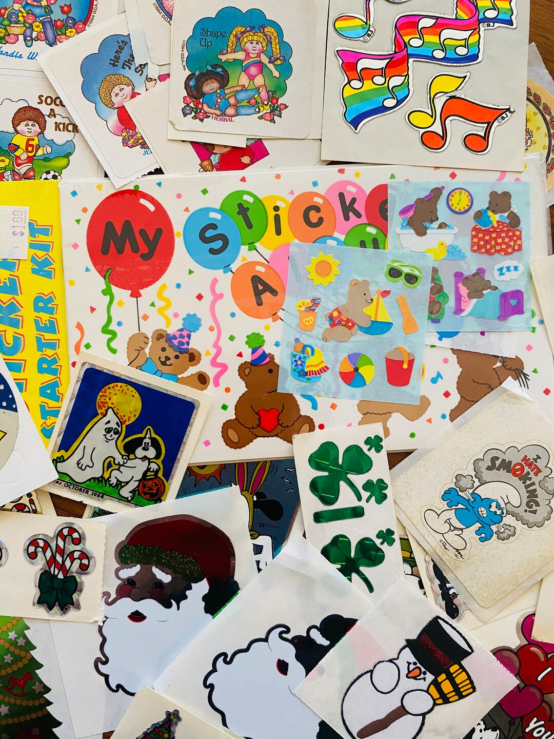 Huge Vintage Sticker Collection - Vintage Holiday Stickers - Vintage ...