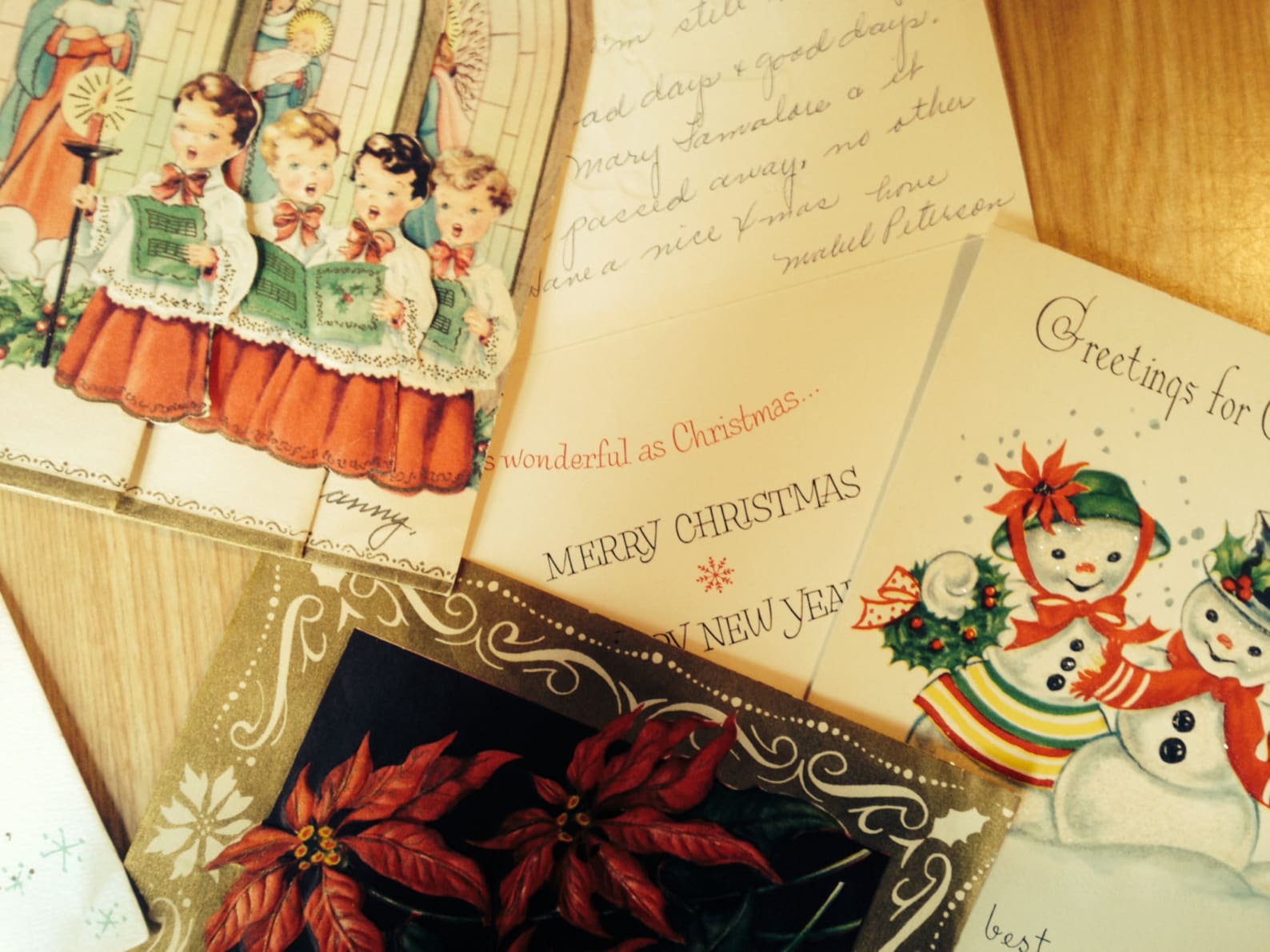 Vintage Christmas Card Collection Vintage Holiday Paper Ephemera - Etsy
