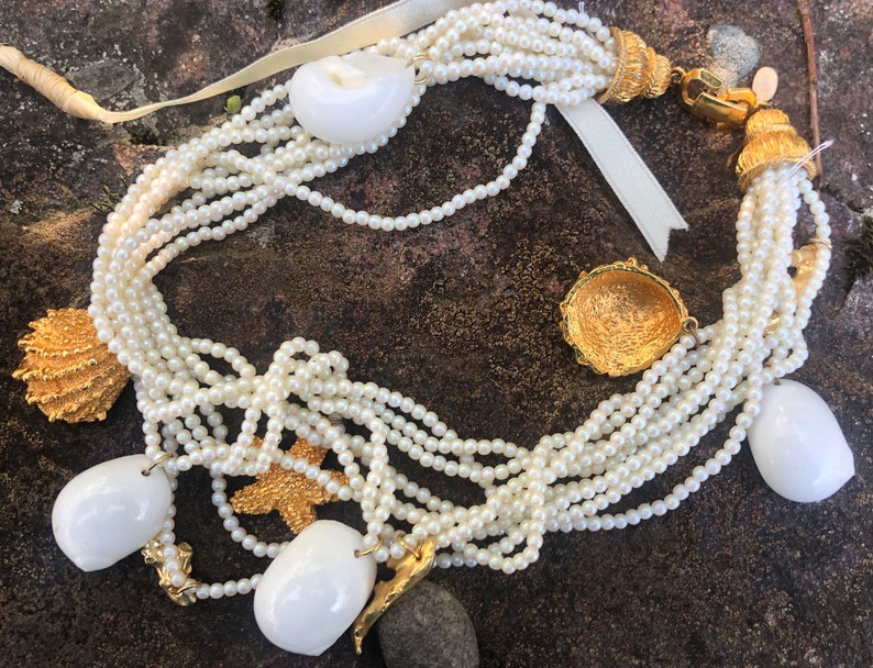 Vintage SHELL Necklace and Bracelet Collection Instant - Etsy