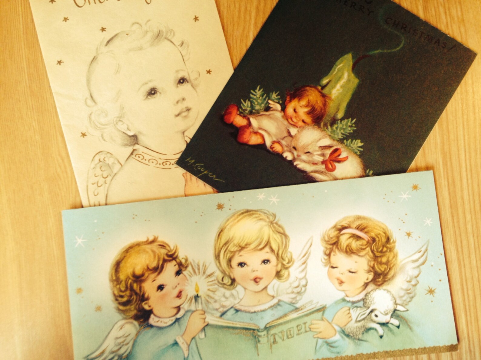 Vintage Christmas Card Collection Vintage Holiday Paper Ephemera - Etsy