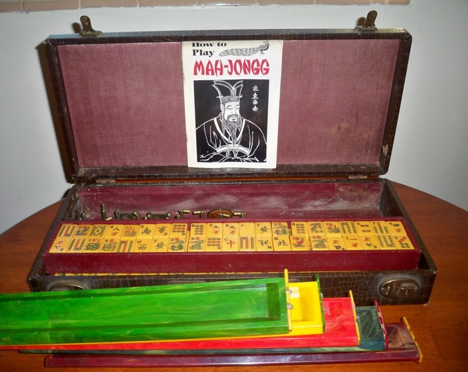Vintage Bakelite Mahjong Game Set in Original Case Rare and Highly ...