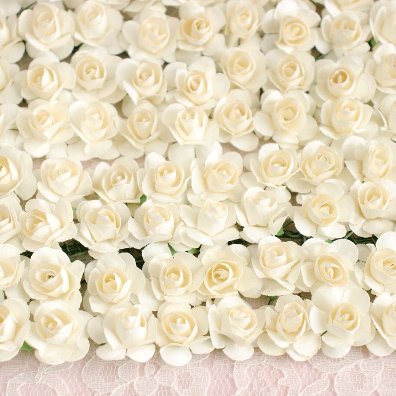 Ivory Paper Flowers - Etsy