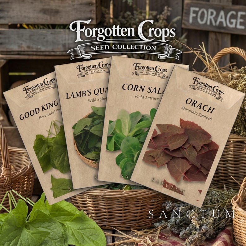 Forgotten Greens Garden Seed Collection | 4 Edible Heritage Greens ...