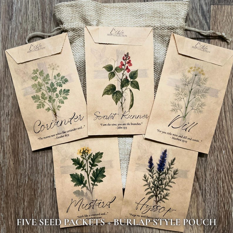 Bible Garden Seed Collection | 5 Edible Faith Inspired Plants | Grow ...