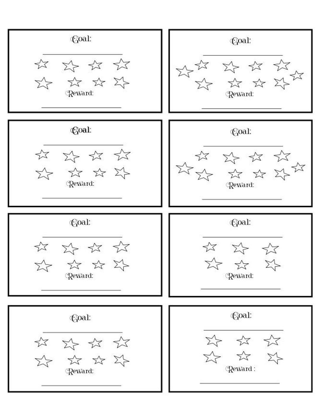 Printable Punch Card | Goal Reward Tracker | Habit Tracker | Chore ...
