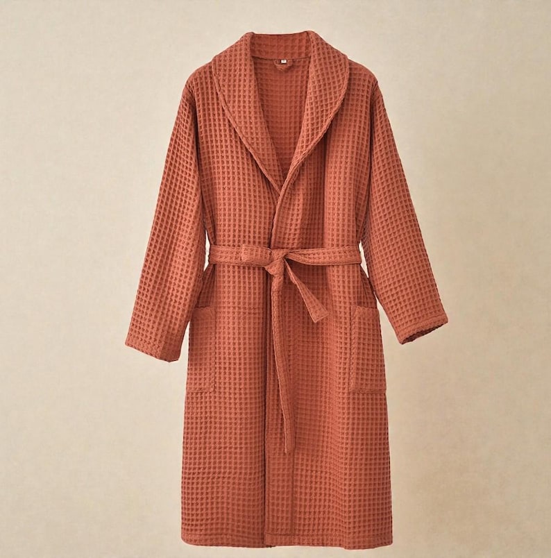 Japanese-style Cotton Honeycomb Waffle Robe for Women | Long Indoor ...