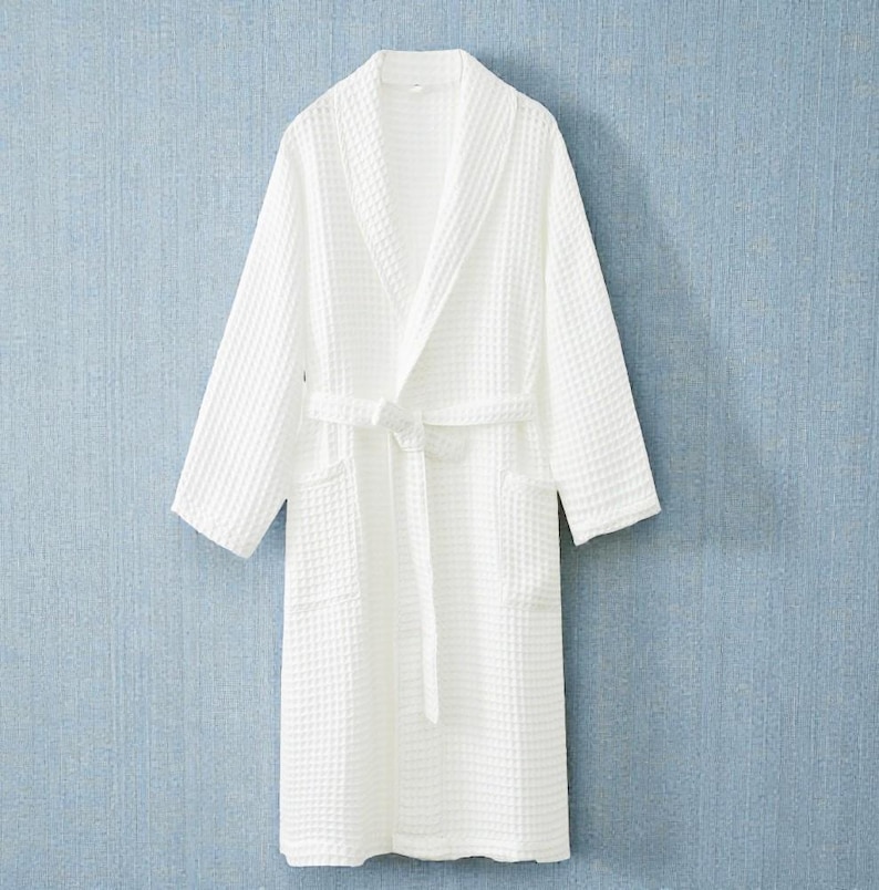Japanese-style Cotton Honeycomb Waffle Robe for Women | Long Indoor ...
