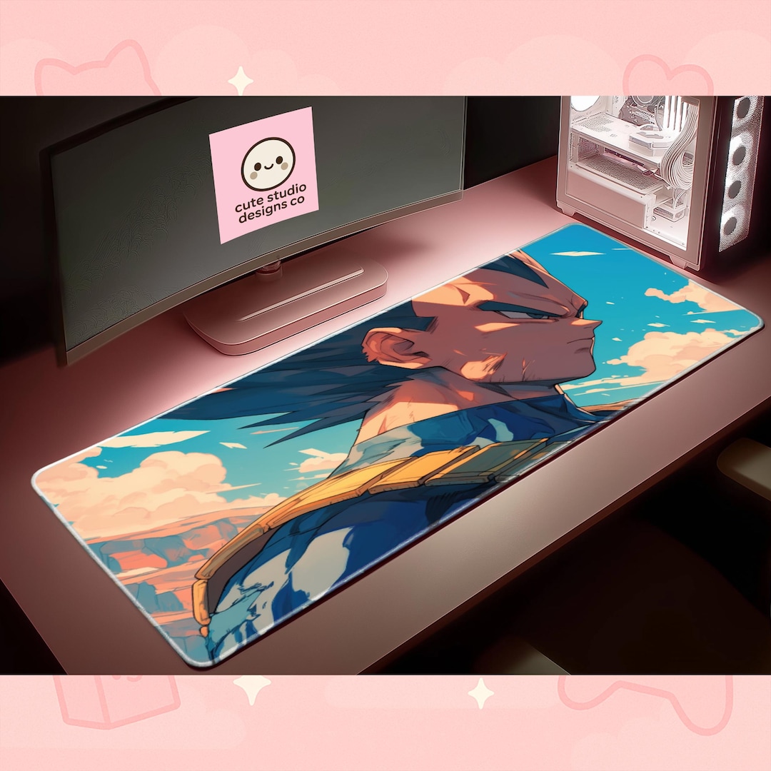 Vegeta Mousepad XL – Dragon Ball Z Inspired Desk Mat, Anime Saiyan ...