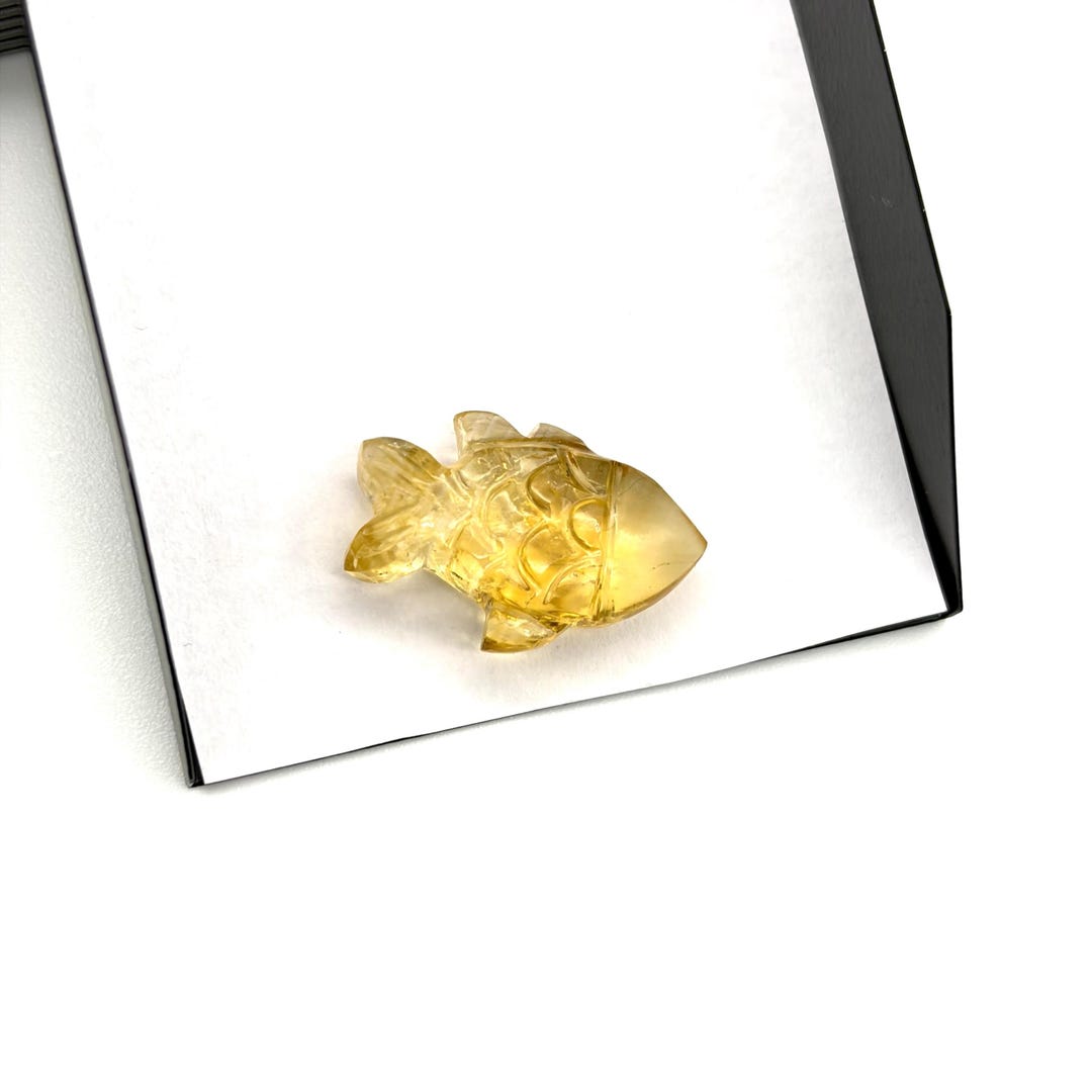 Natural Citrine Fish Shape Carving, AAA Citrine Quartz Hand Carved Fish ...