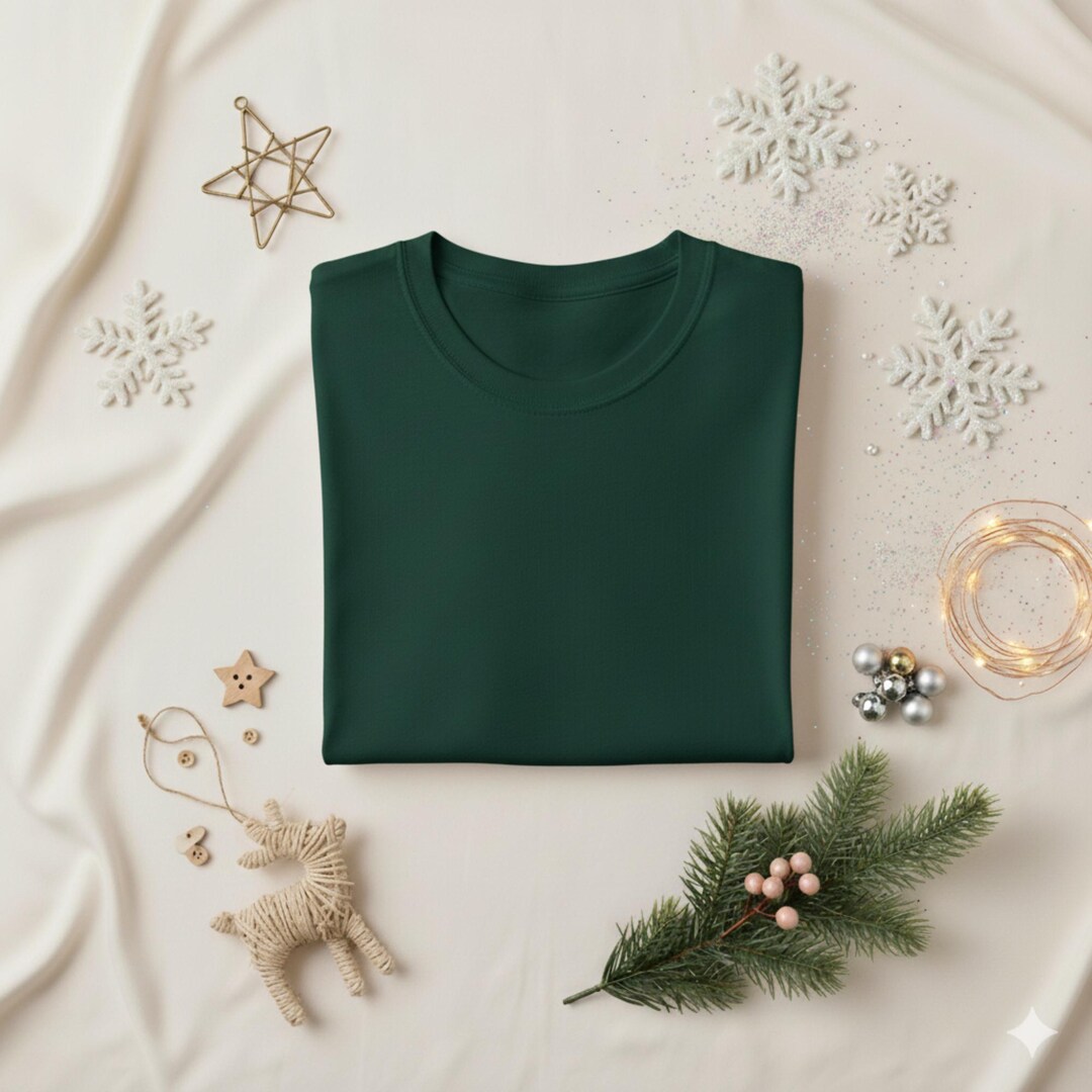 Ultimate Christmas T-shirt Mockup | Instant Digital Download, Red ...