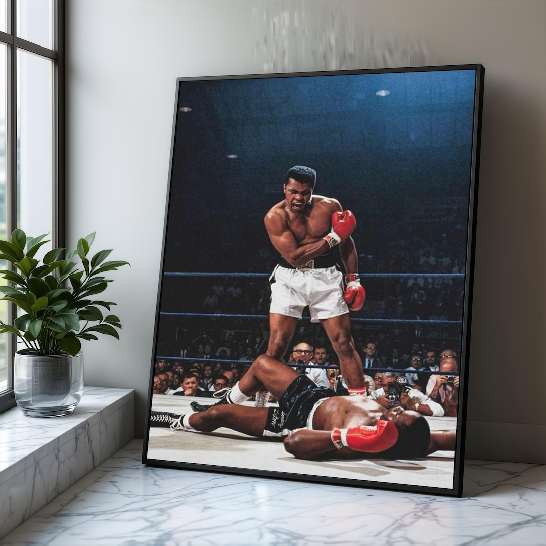 Muhammad Ali Knockout Canvas Print, Historic Boxing Art - Etsy