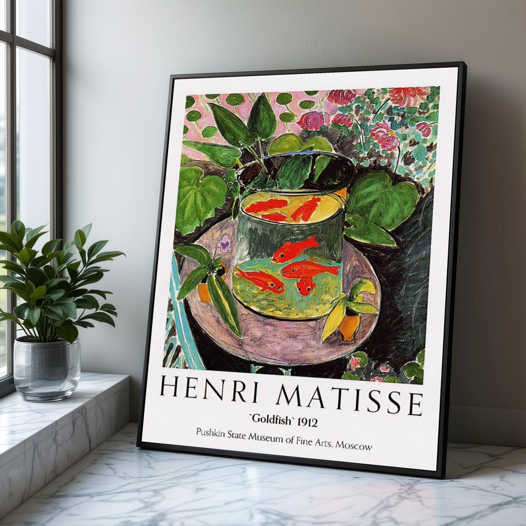Henri Matisse Goldfish Canvas Print, Abstract Aquarium Art - Etsy