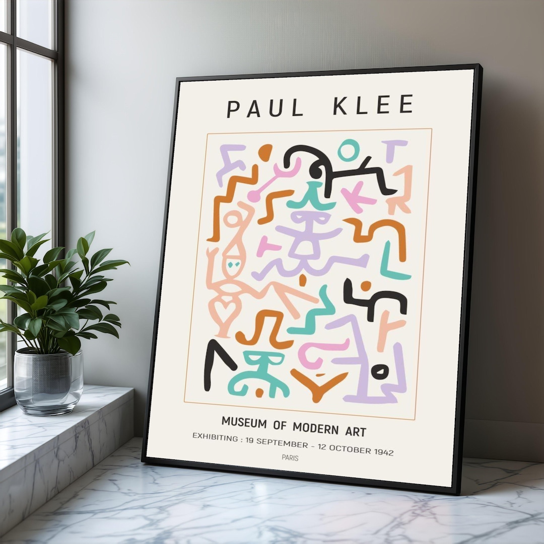 Paul Klee Abstract Symbols Canvas Wall Art, Modern Art Museum ...