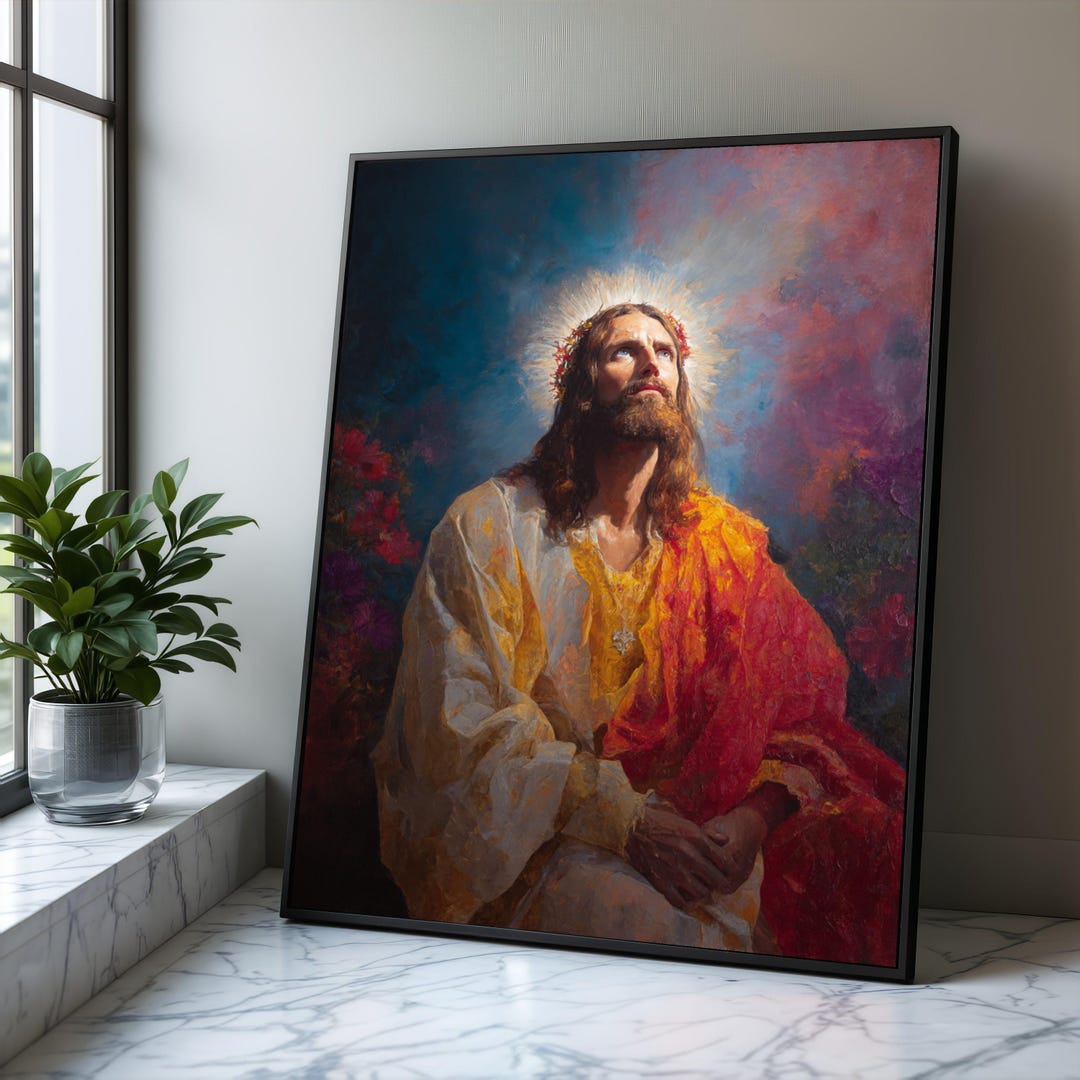 Inspirational Jesus Christ Portrait Canvas, Religious Home Decor - Etsy