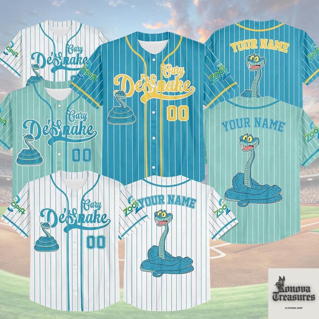 Personalize Disney Zootopia Gary De'snake Baseball Jersey, Custom ...
