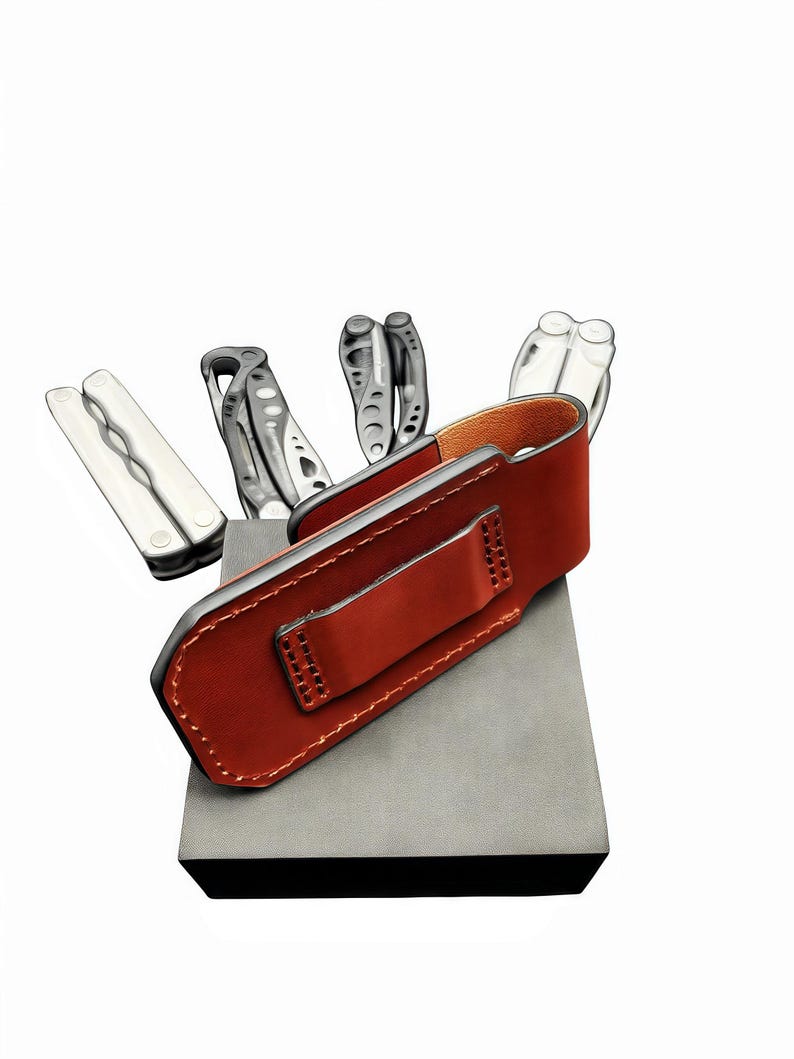 Leather Multitool Sheath, Leatherman Belt Pouch, 4 Inch EDC Case, Fits ...