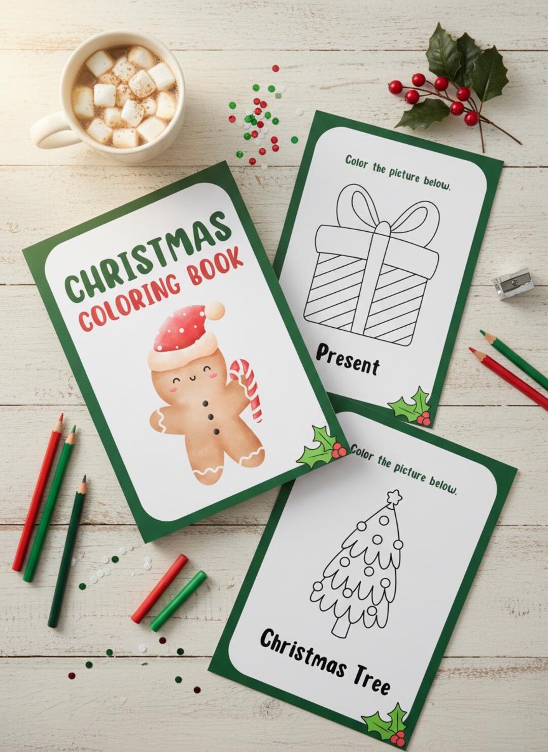 Christmas Coloring Pages Bundle – Kids Digital Activity Book - Etsy