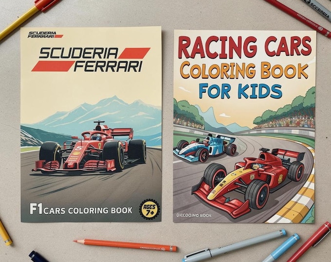 Race Car Activity Book for Kids | Design & Movement Games (digital ...