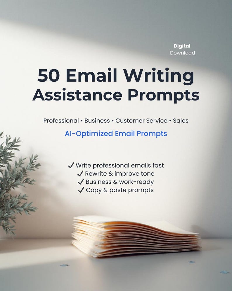 50 Email Writing Prompts | Business, Customer Service (digital Download ...