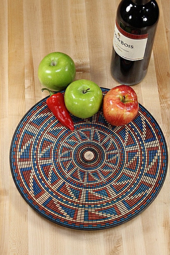 Basket Weave Illusion Platter Tray Plate - Etsy