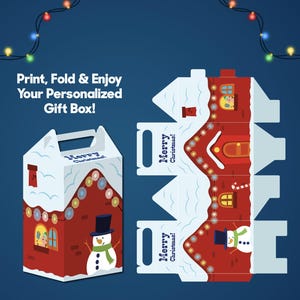 Christmas Gift Box Template, Box Set (printable) - Etsy