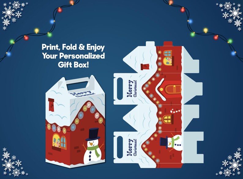 Christmas Gift Box Template, Box Set (printable) - Etsy