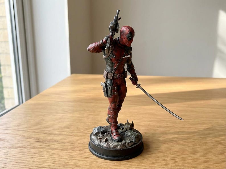Deadpool Inspired 3D STL File | Superhero Statue Figure | High Detail Printable Model | 3D Print ...