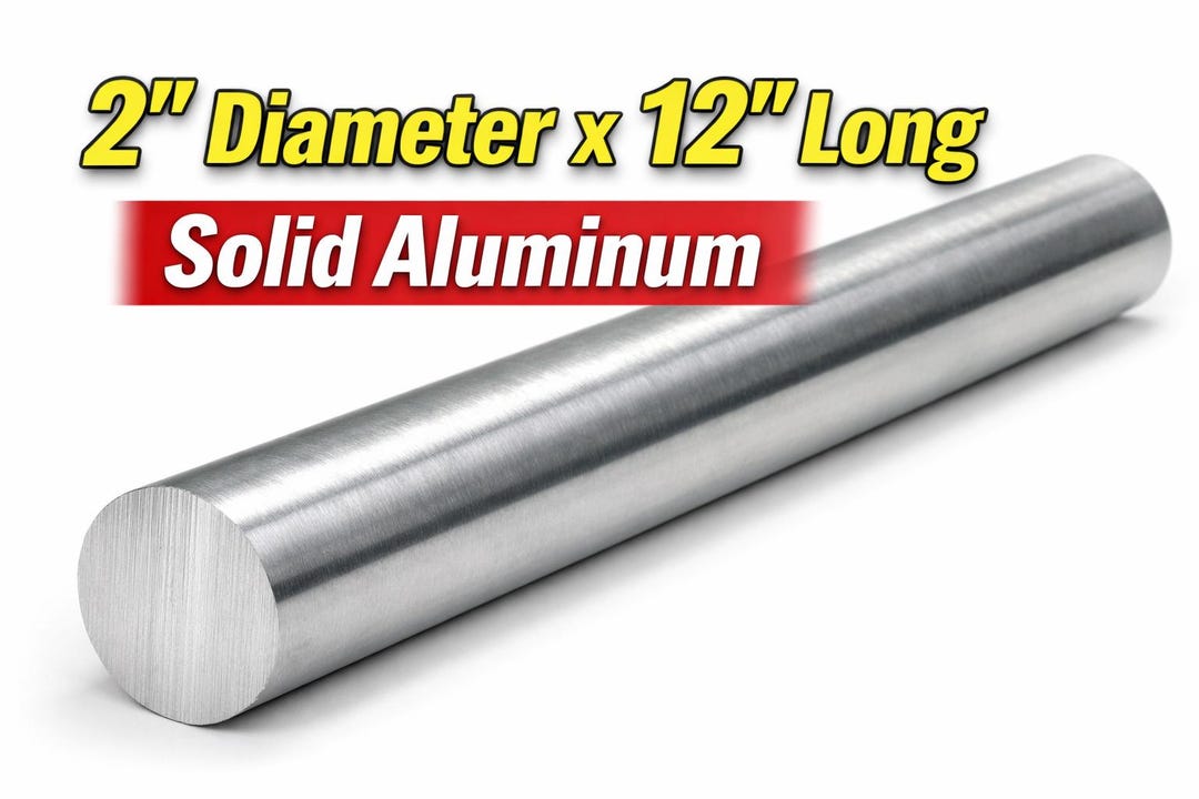 Aluminum Rod 2 Inch Diameter X 12 Inch Long – Solid Round Aluminum Bar ...