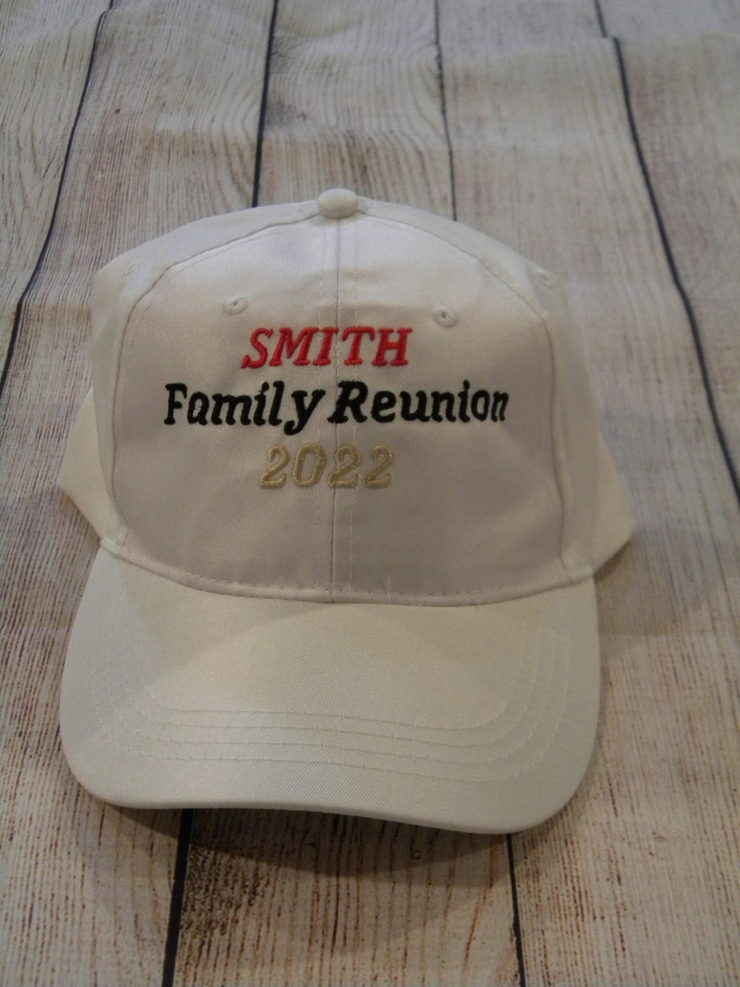 Personalized Embroidered REUNION Hat/cap, White, Adult, Personalize ...