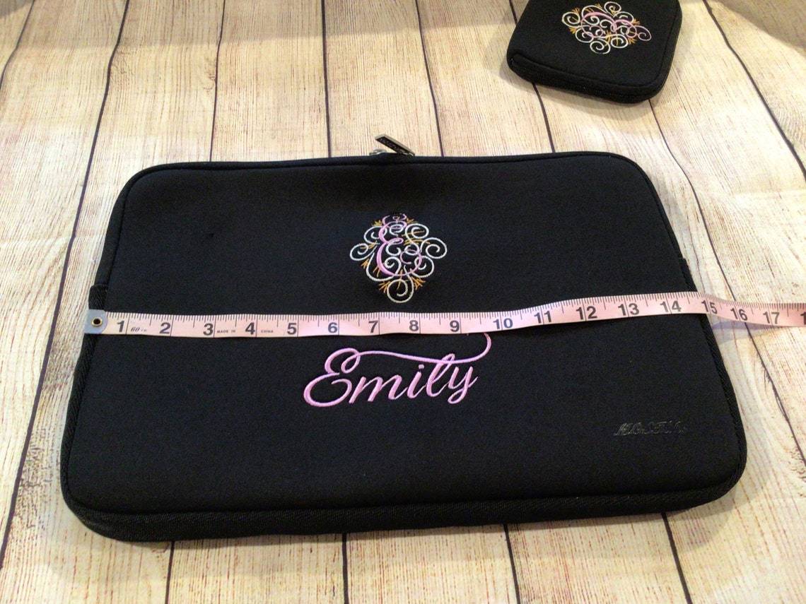 Personalized Embroidered Laptop Case Cover Sleeve W/small - Etsy