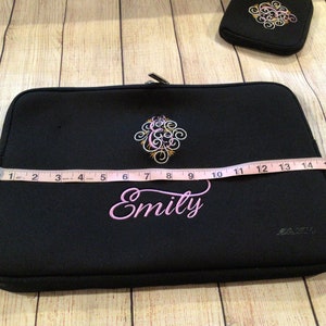 Personalized Embroidered Laptop Case Cover Sleeve W/small Accessory Bag ...