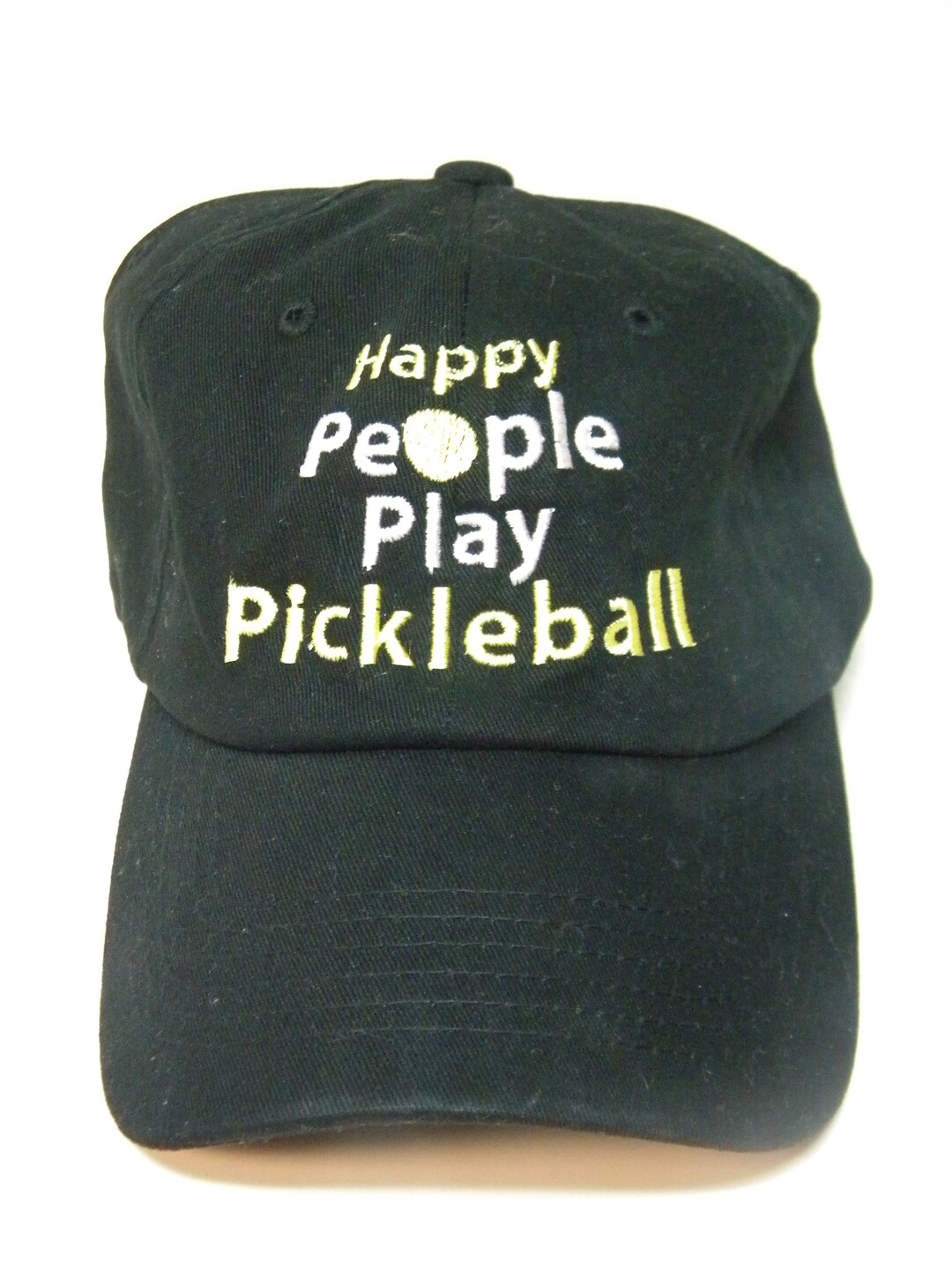 Black Embroidered PICKLEBALL PICKLE BALL Hat Cap - Etsy