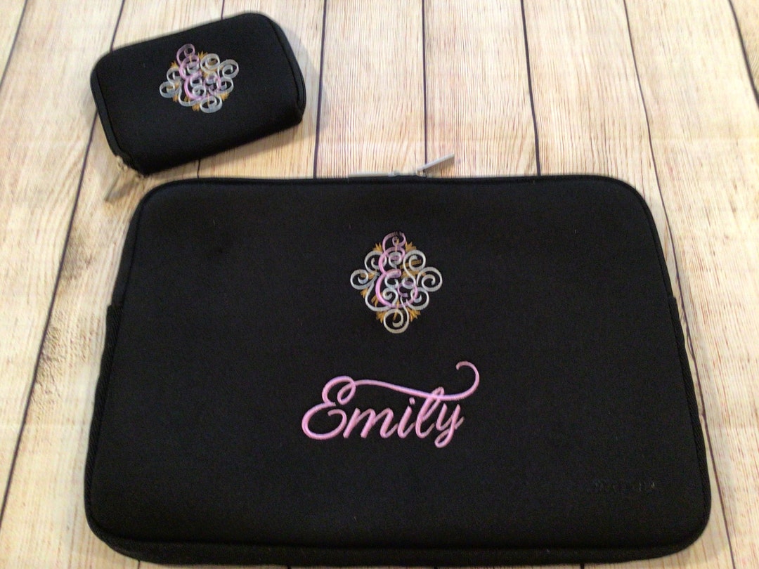 Personalized Embroidered Laptop Case Cover Sleeve W/small Accessory Bag ...