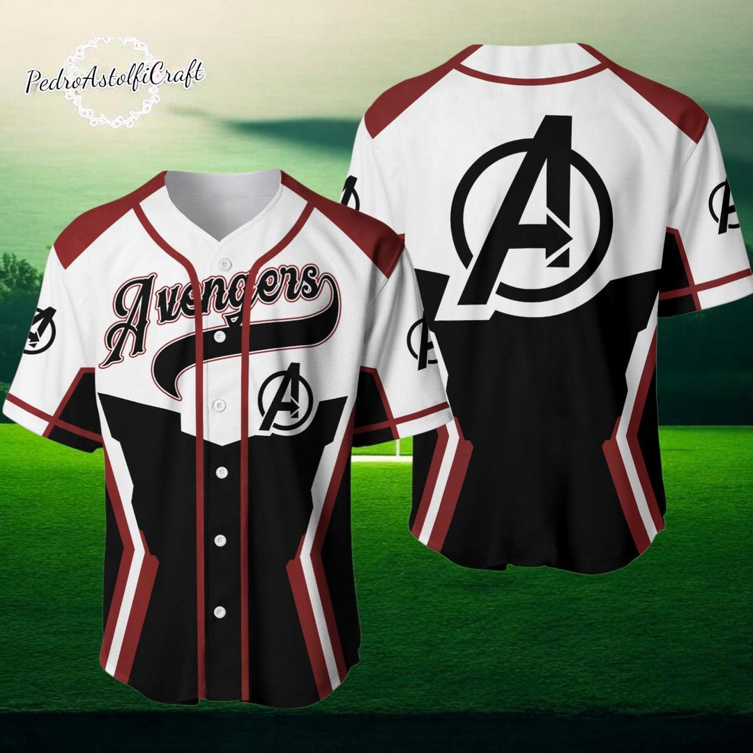 Avengers Baseball Jersey Marvel Custom Name Number | Avengers Logo ...