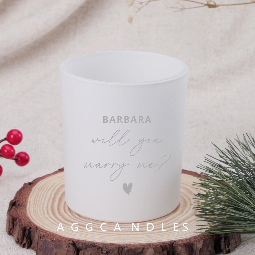 Will You Marry Me Tealight Holder: Engraved Proposal Gift, Scented ...
