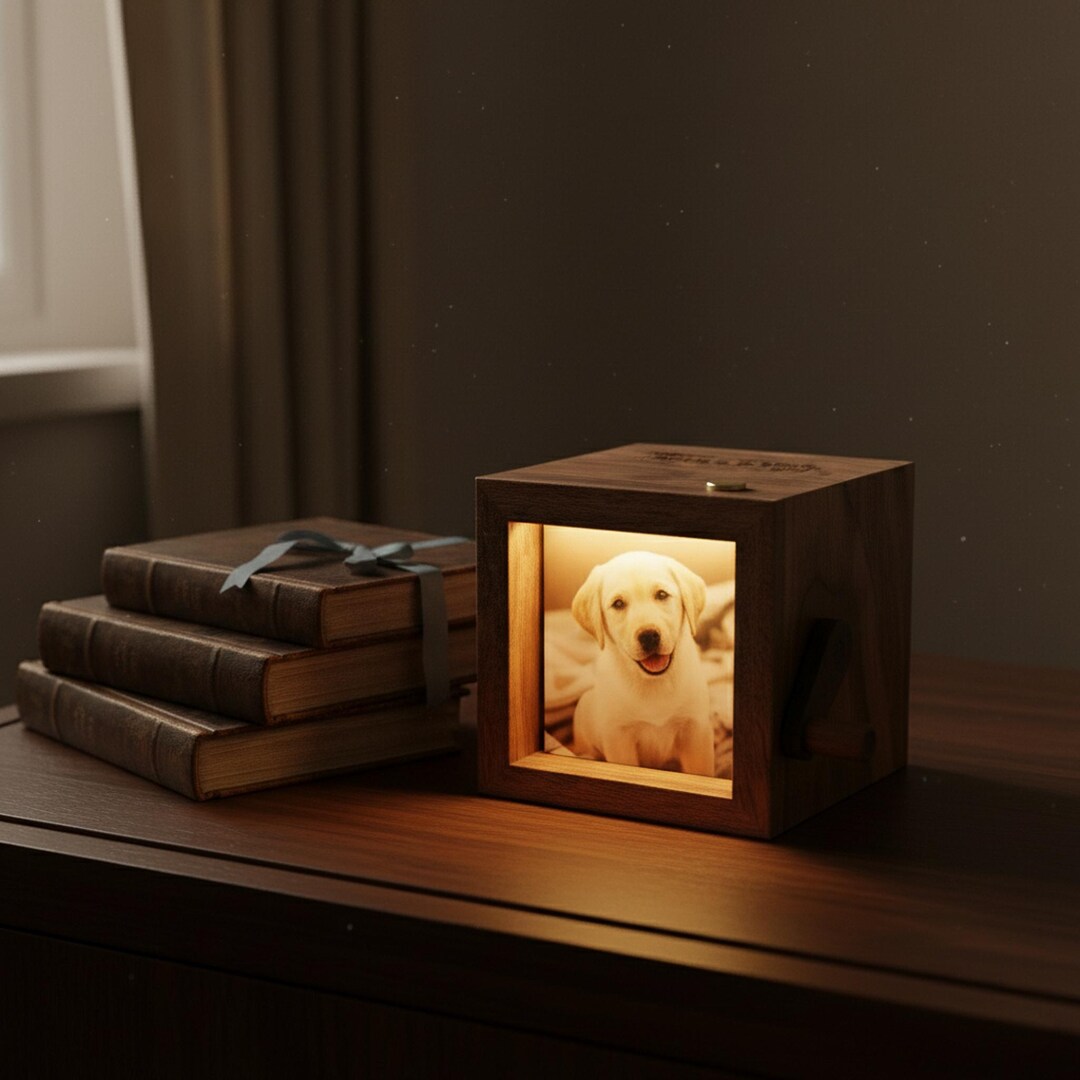 Solid Wood Pet Memorial Time Box | Hide Your Furry Friend’s Lifetime in ...