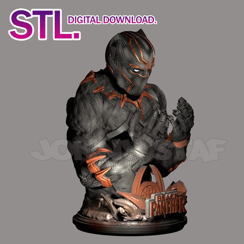 Black Panther 3d Printer STL Files - Etsy