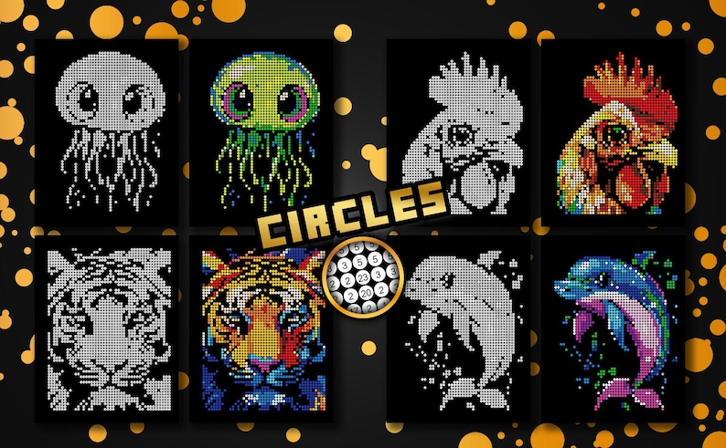 100 Mystery Mosaics Color by Number | Animal Pixel Art Coloring Book ...