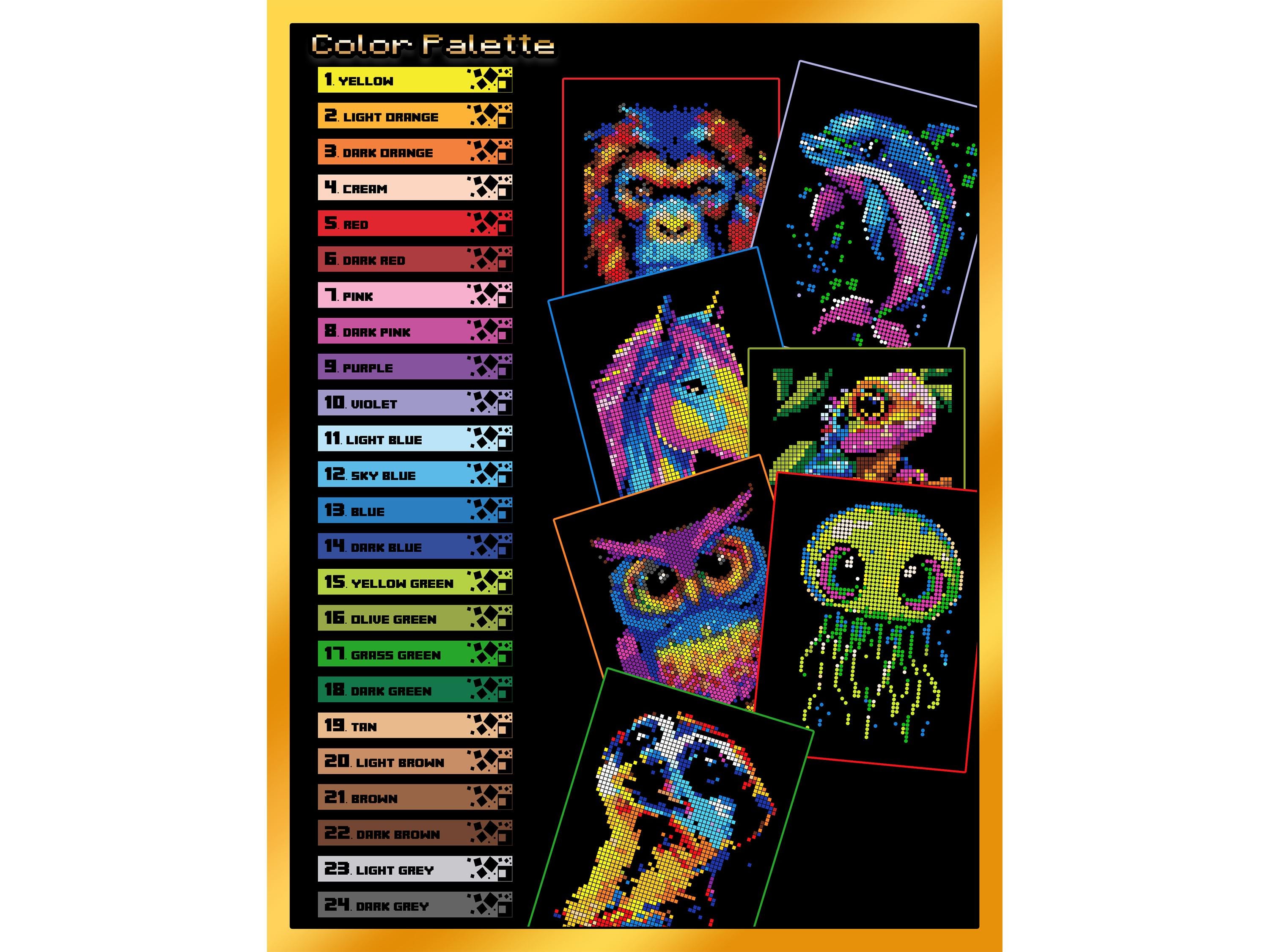 100 Mystery Mosaics Color by Number | Animal Pixel Art Coloring Book ...