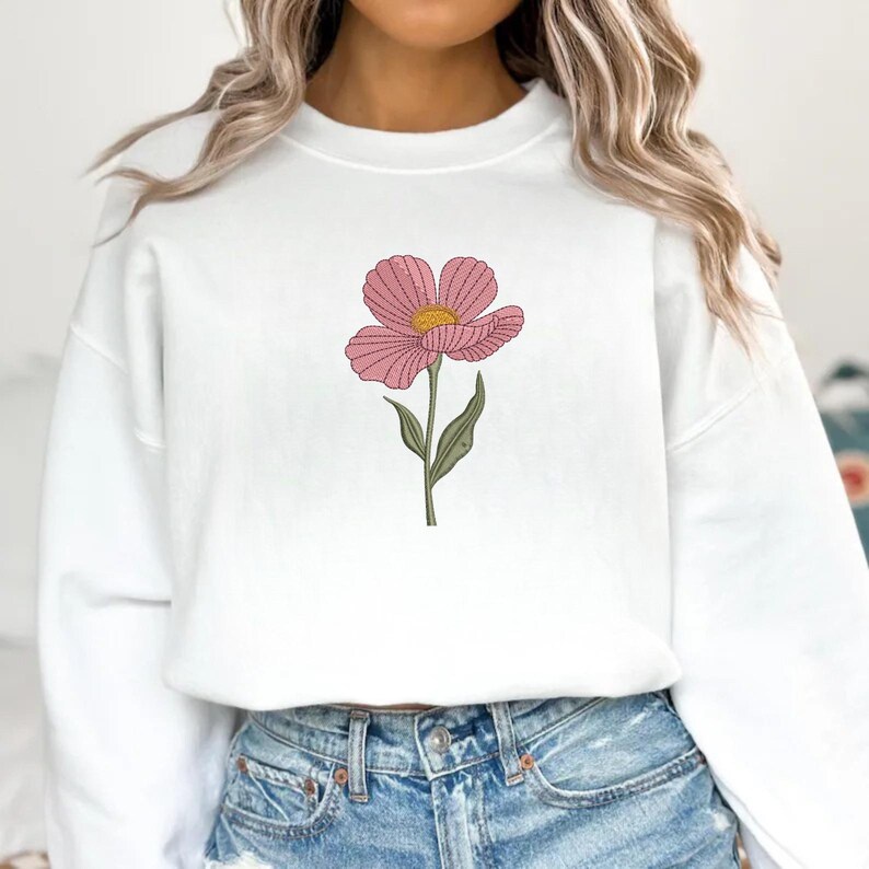 Floral Machine Embroidery Design Bundle, Mini Flower Designs, Satin ...