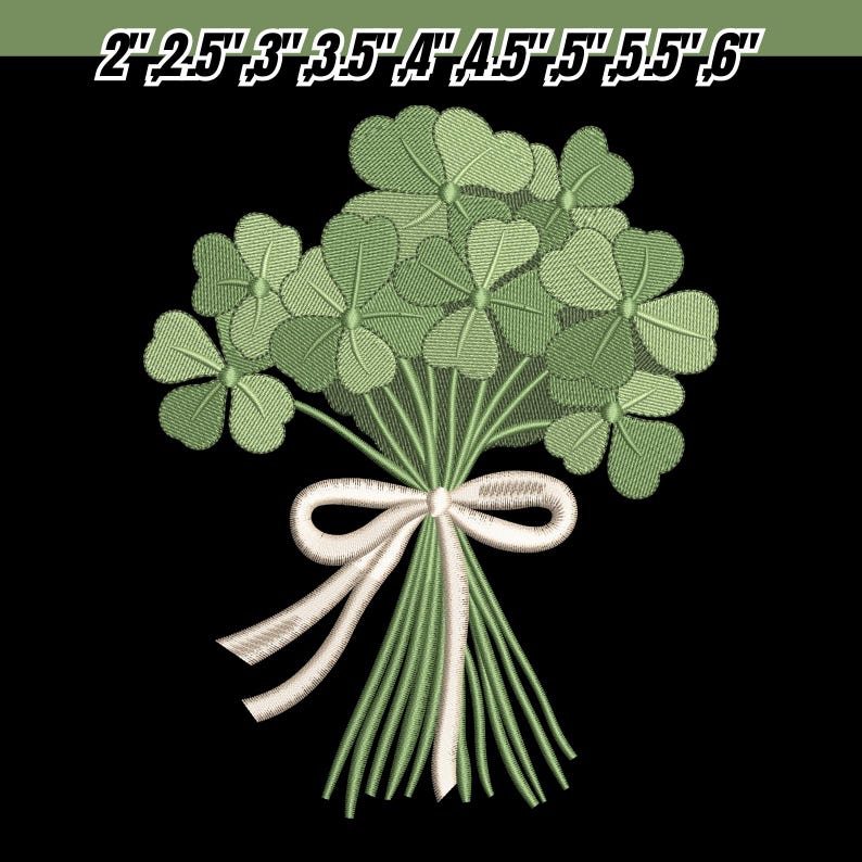 Shamrock Bouquet Embroidery Design, Shamrock Machine Embroidery File ...