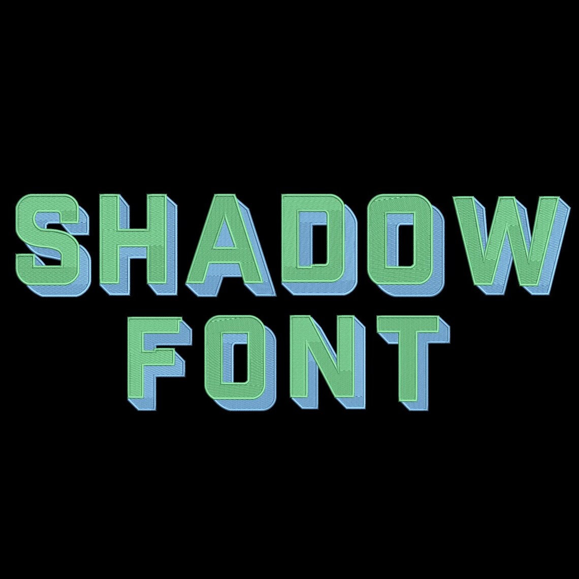 BX Shadow Block Embroidery Font – 6 Sizes – Shadow Colorful Sports ...