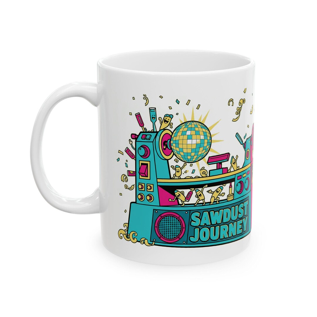 Disco Lathe Mug - Retro Woodworking Coffee Cup for Makers - Etsy