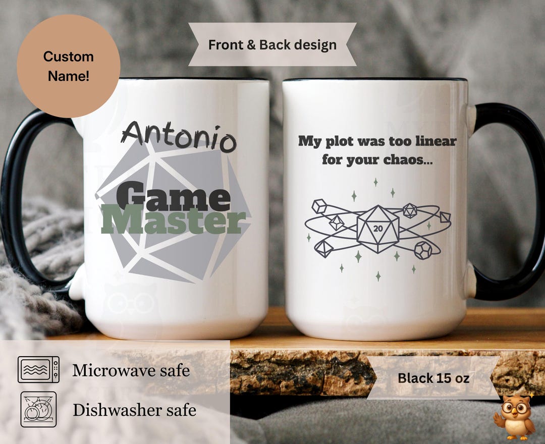 Custom Game Master Mug With Name, Dungeon Loving Game Master TTRPG ...