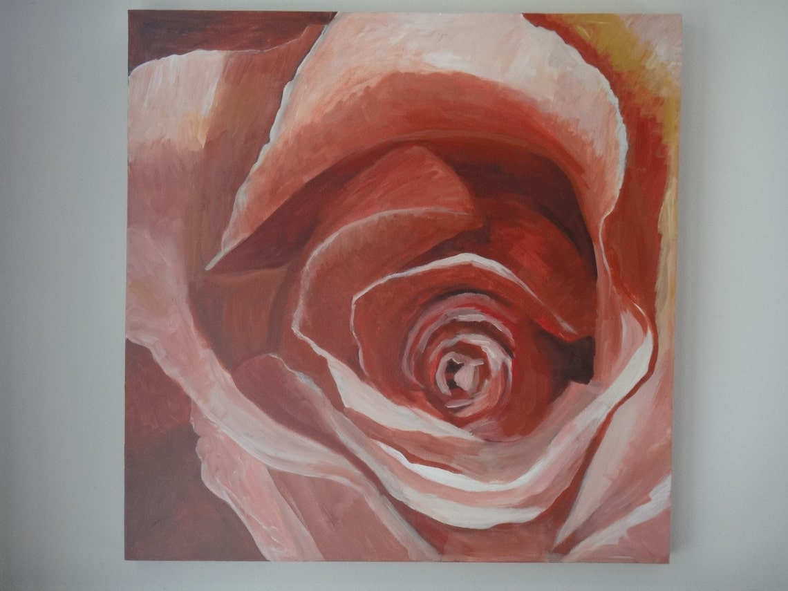 Abstract Rose Art, Painting of a Rose, Abstract Floral Art, Abstract ...