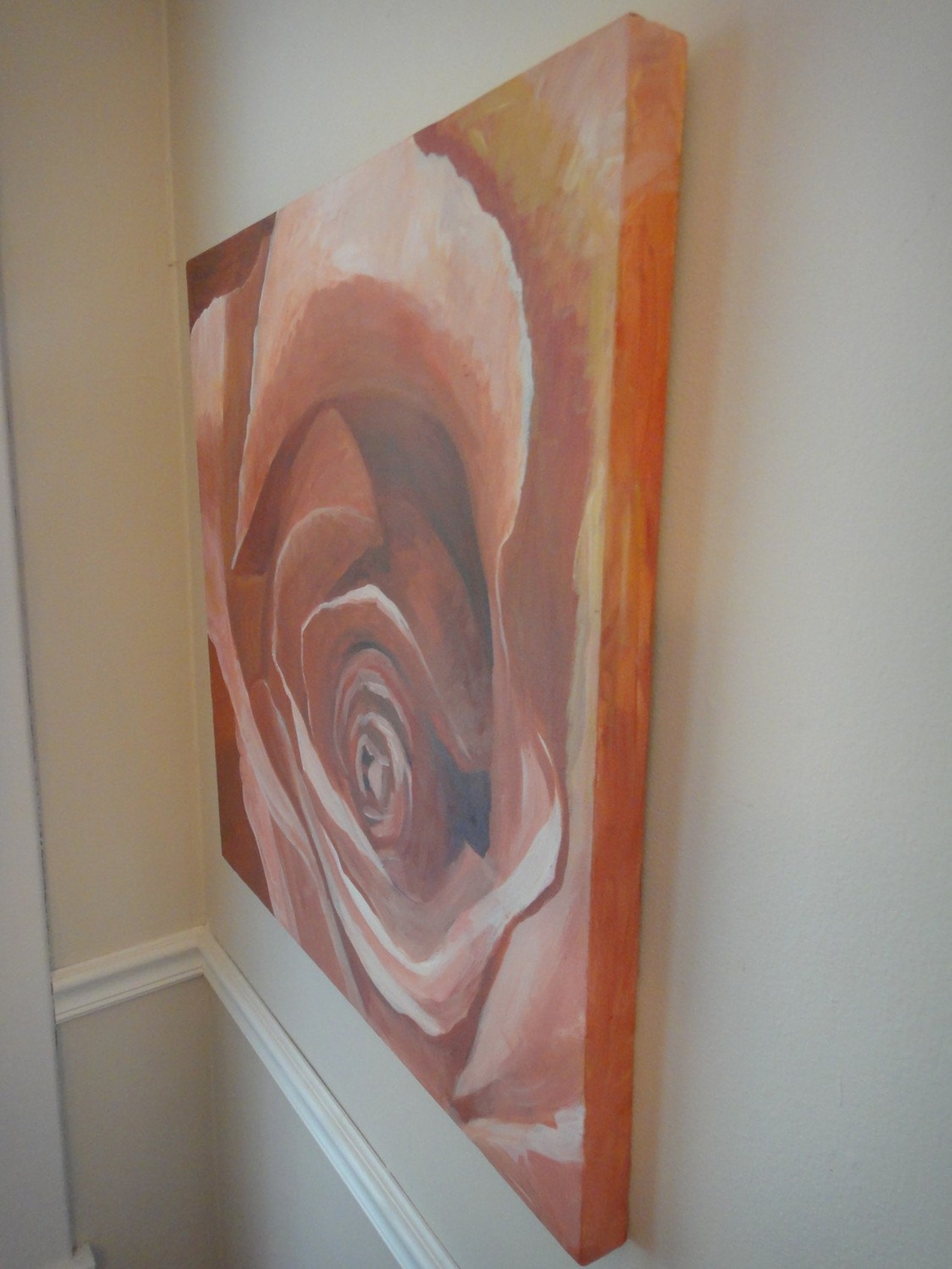 Abstract Rose Art, Painting of a Rose, Abstract Floral Art, Abstract ...